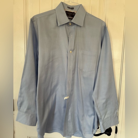 Black Brown 1826 | Shirts | Mens Black Brown 826 Light Blue Dress Shirt ...